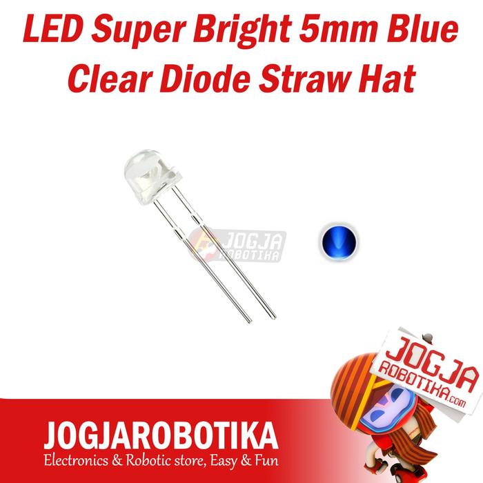 Jual LED Super Bright 5mm Blue Clear Diode Straw Hat - Kab. Sleman ...