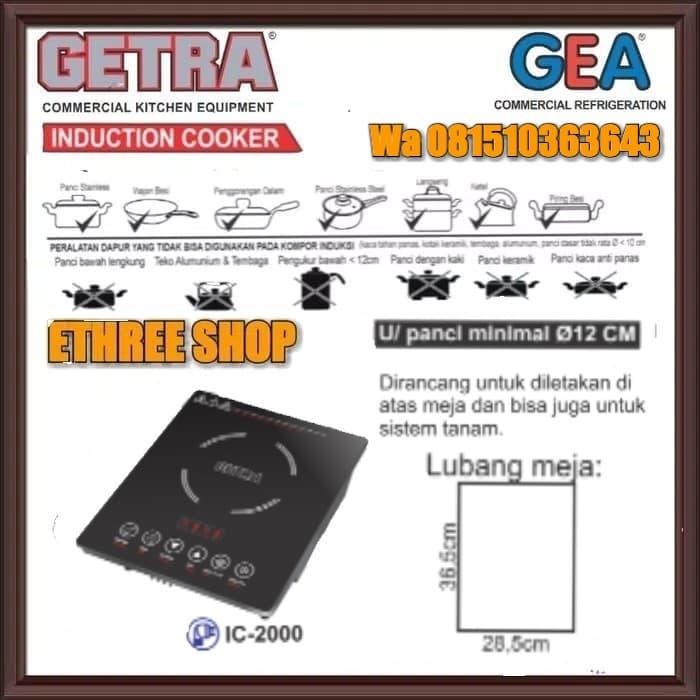 Promo GETRA IC 2000 - IC2000 - KOMPOR INDUKSI - HEMAT - PRAKTIS - PROMO ...