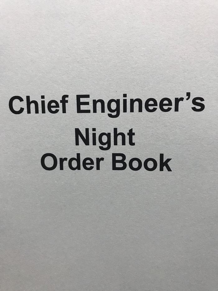 Jual Chief Engineer Night Order Book Logbook - Buku Import Log Kapal ...