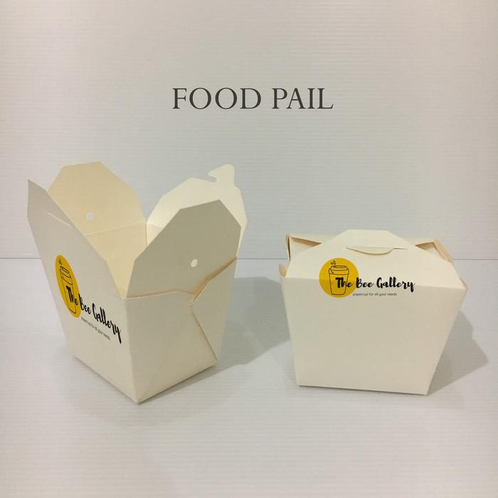 Jual Food Pail / Box Makanan Kertas Polos Nasi Bento - Isi 500 Di ...