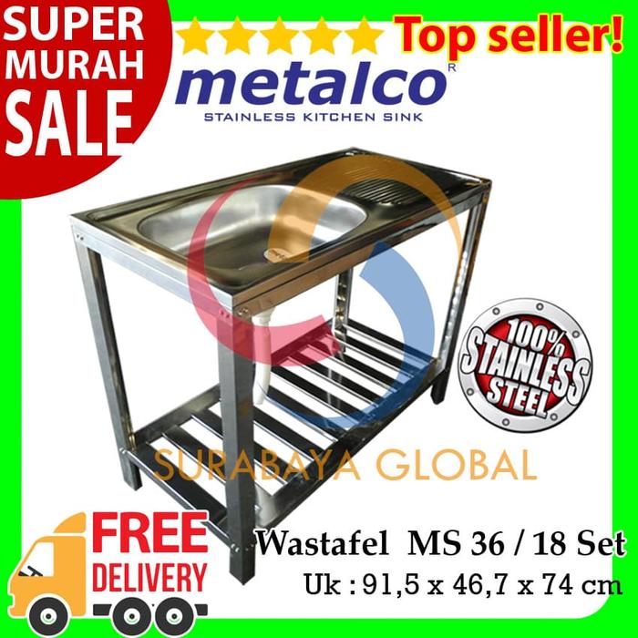 Jual Wasbak Bak Cuci Piring Metalco MS 36 18 Set Portable Knock Down ...