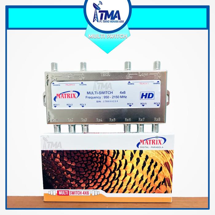 Jual Matrix - Multi Switch 4x6 HD (2 SATELIT ke 6 RECEIVER) - Kota ...