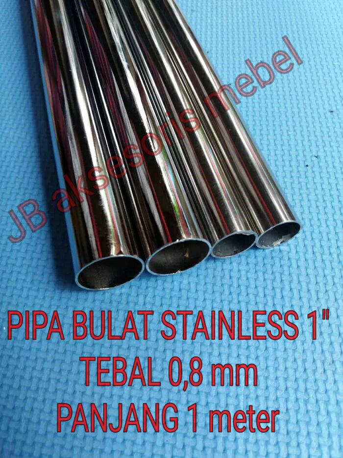 Jual PIPA BULAT STAINLESS 1" / PIPA BULAT 25 mm PANJANG 1 METER - Kota Surabaya - JB aksesoris ...