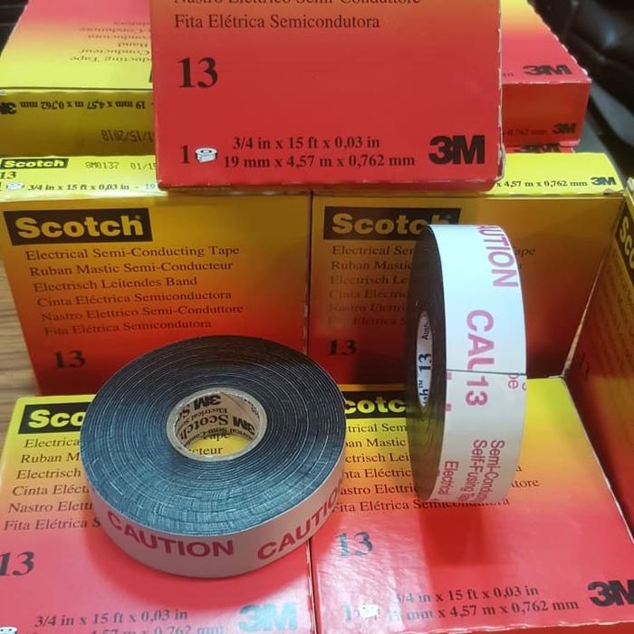 Jual Isolasi 3M Scotch 13 Electrical Semi Conducting Tape Rubber ...