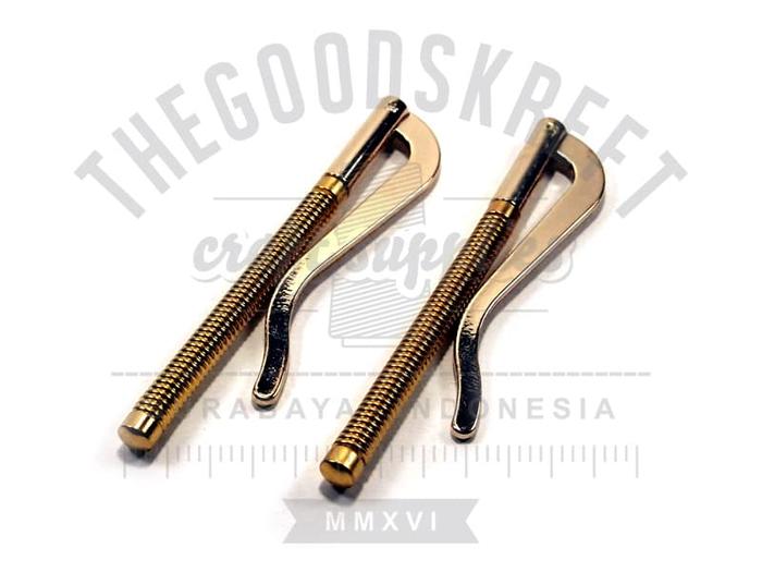 Jual Moneyclip Money Clamp Penjepit Uang Dompet Kulit Leathercraft Gold ...