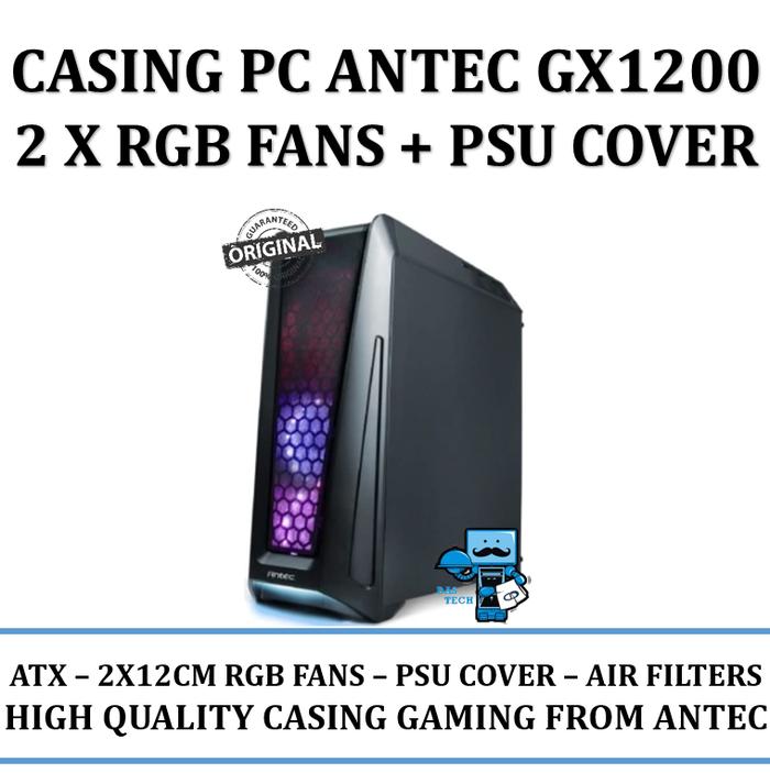 Promo Casing PC Antec GX1200 2 x RGB FANS + PSU COVER - Original Produk Cicil 0% 3x - Jakarta ...