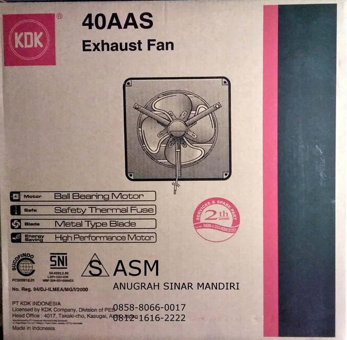 Jual KDK INDUSTRIAL EXHAUST FAN 16" - 40AAS - Kota Tangerang - ASM ...