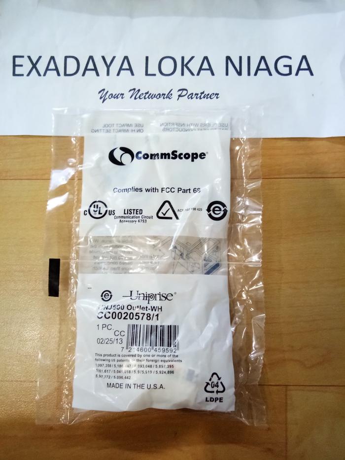 Jual Systimax Modular Jack Cat5 / cat 5 White Original Commscope UNJ500 ...