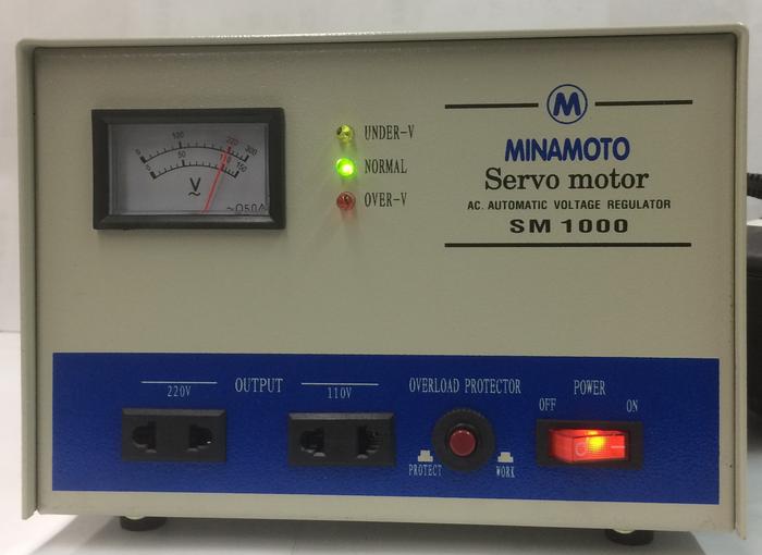 Jual STABILIZER 1000va MINAMOTO SM-1000 (800watt) SERVOMOTOR AVR ...