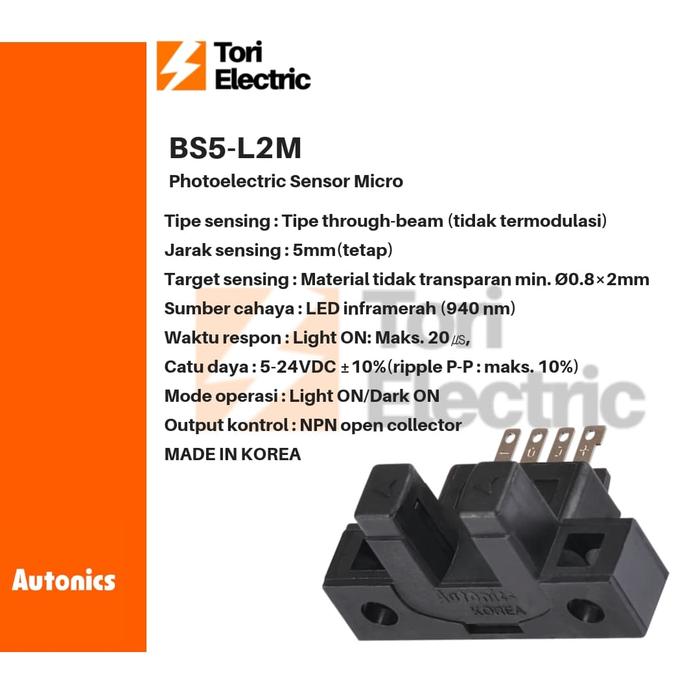 Jual AUTONICS BS5-L2M MICRO PHOTOELECTRIC SENSOR 100% ORI - Kota Bandung - Tori Electric | Tokopedia