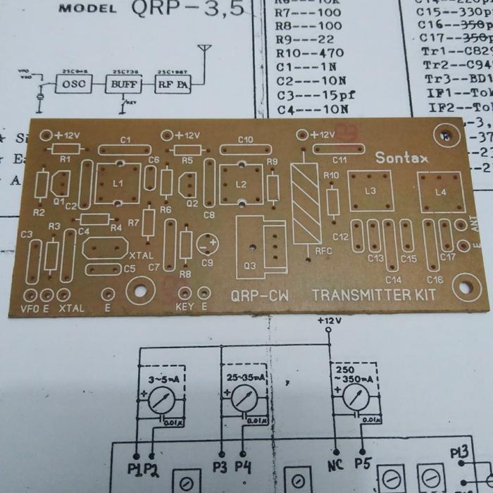 Jual pcb pemancar hf cw qrp am 5watt 80meterband 3.5mhz 7mhz 27mhz xtal osc - Kab. Tangerang ...