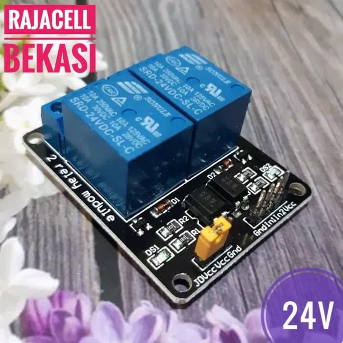 Jual Relay Module 2 Ch 24V DC Low Level Trigger +Optocoupler High ...