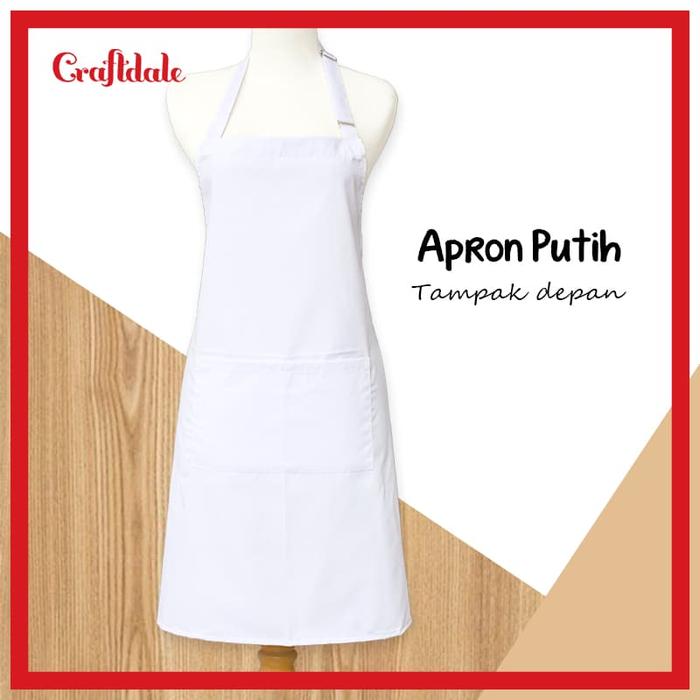 Jual Apron/celemek polos - putih (white) - Jakarta Barat - Craftdale ...