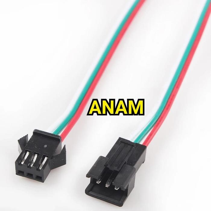 Jual jst 3 pin connector male female - Kota Bandung - Toko Anam ...