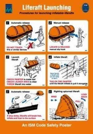 Jual Liferaft launching Poster - ISM Code Safety Poster - IMPA 33.1002 ...