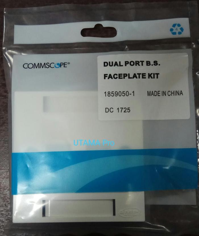 Jual AMP Commscope Faceplate Dual Port / Face Plate 2 hole - Jakarta ...