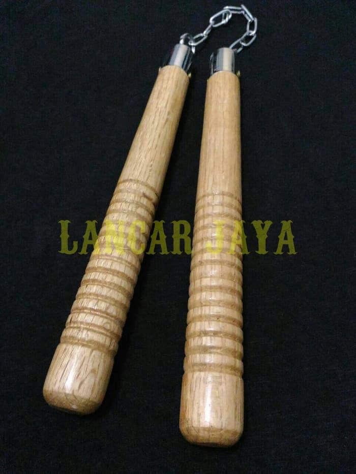 Jual Double Stick Ruyung Nunchaku Kayu Tradisional Model ULIR - Kota ...