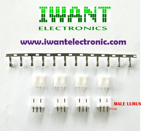 Jual 3 Pin LURUS Header Connector 2.5MM JST-HX /SET - MALE LURUS - Kota ...