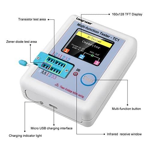 Jual Digital ESR LCR Meter TC1 - Transistor Capasitor Dioda Multi ...