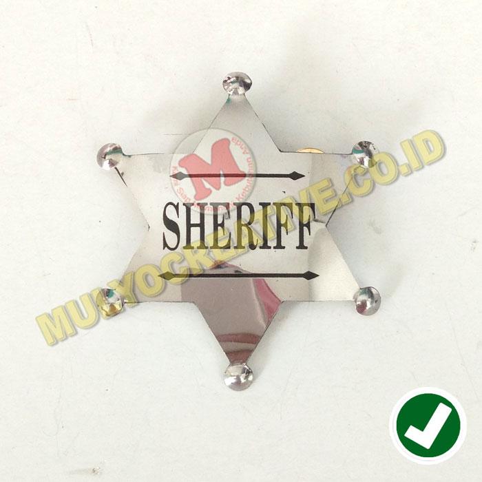 Jual Pin Sherif Ukuran 7X6 Cm - Pin Logo Sheriff Bahan Logam Stainless ...