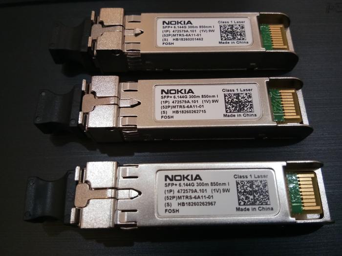 Jual PROMO!! SFP+ NOKIA 6.144G 300m 850nm MM (MultiMode) MTRS-6A11-01 ...