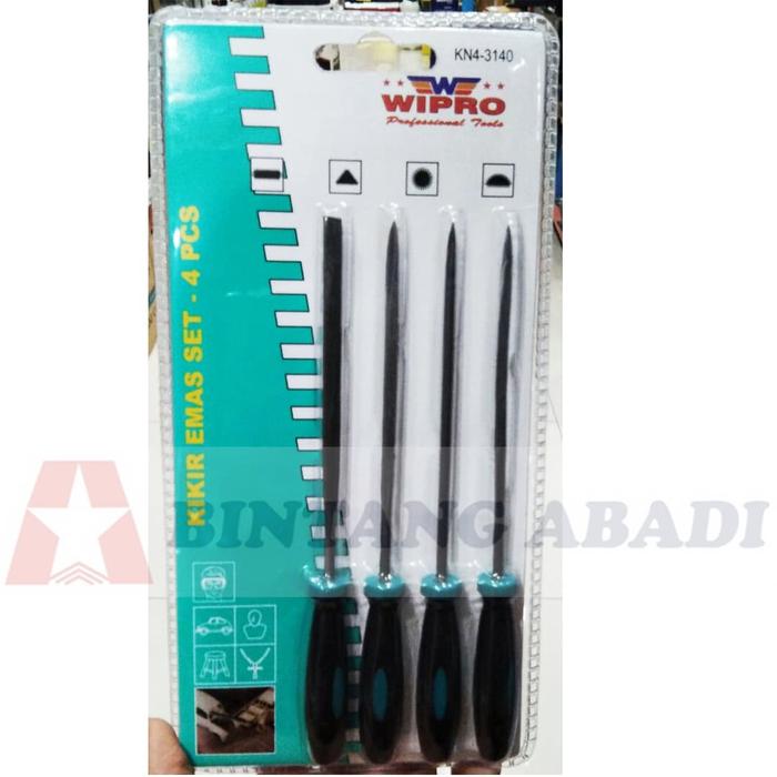 Jual Wipro Kikir Emas 3 x 140 mm Set 4 Pcs - KN4-3140 / Gold Files ...