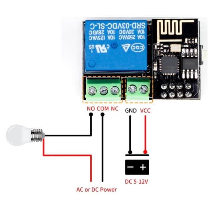 Jual ESP8266 ESP-01S 5V WiFi Relay Module Things Smart Home Remote ...