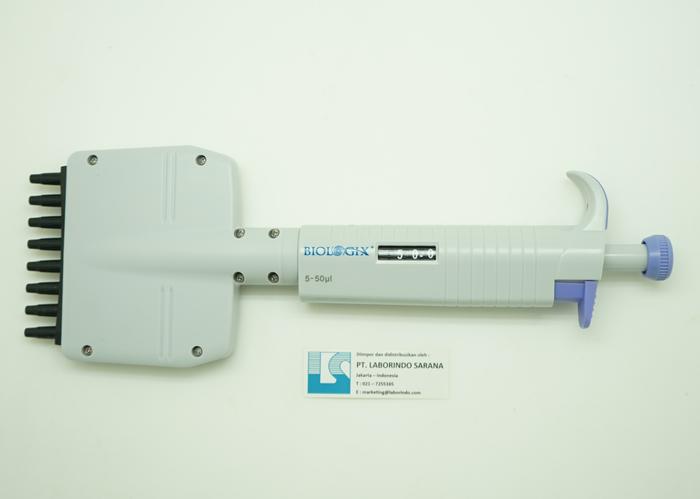Jual Mikropipet 5 - 50 µl | Micropipette Biologix Multi 8 Channel ...