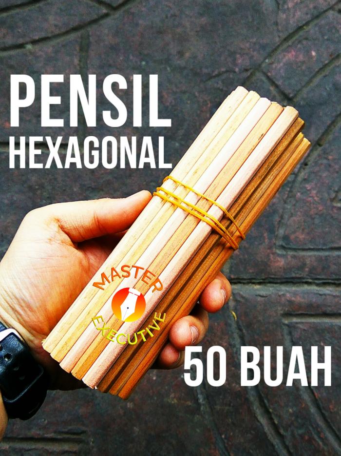 Jual Pensil Polos Kayu Hexagonal Hb 16 Cm / Segi Enam 98% Baik Per 50 ...