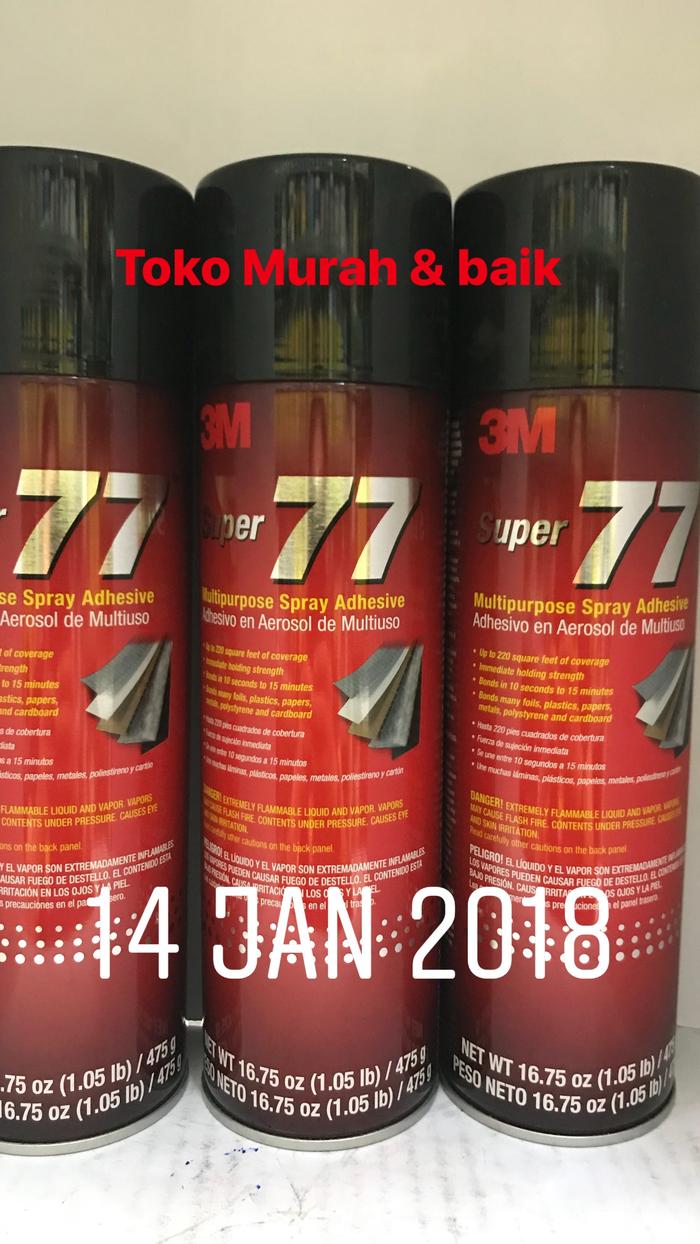 Jual Lem 3M Super 77 multipurpose spray adhesive / super 77 3M ...