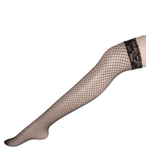Jual GITA Sexy Lingerie Fishnet Stocking Jaring Thigh High Lace Black ...