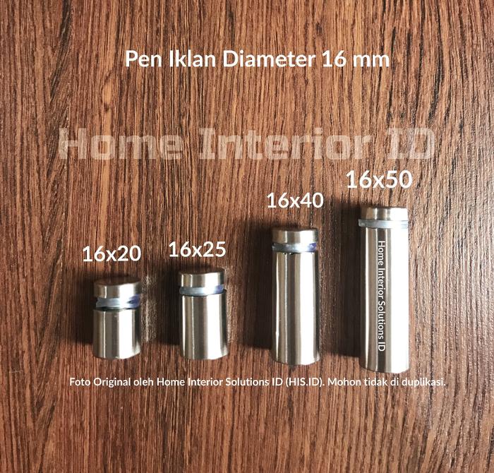 Jual Pen Iklan 16 X 50 mm Stainless Steel Baut Akrilik - Jakarta Barat ...