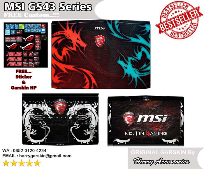 Jual [Original] Premium Garskin Laptop Full Body MSI GS43 Series Motif ...