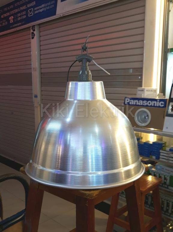 Jual Kap Lampu Gantung Industri Silver Diameter 38 cm + Fitting E27 MURAH!! - Jakarta Pusat ...