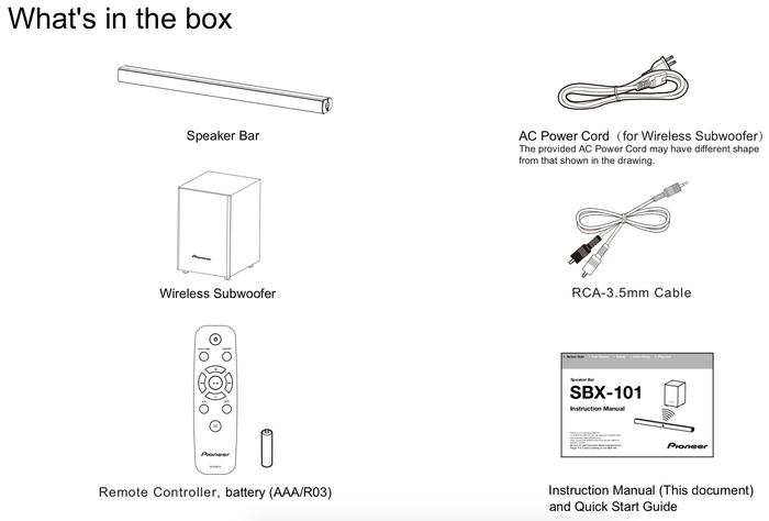 Jual Pioneer Soundbar Sbx 101 Sbx101 With Wireless Subwoofer And Usb Input Di Seller Owl Store ...