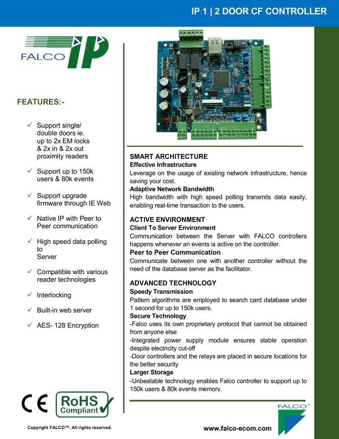 Jual Falco 1 Door Controller System , Panel Akses TCP IP -1 pintu in ...