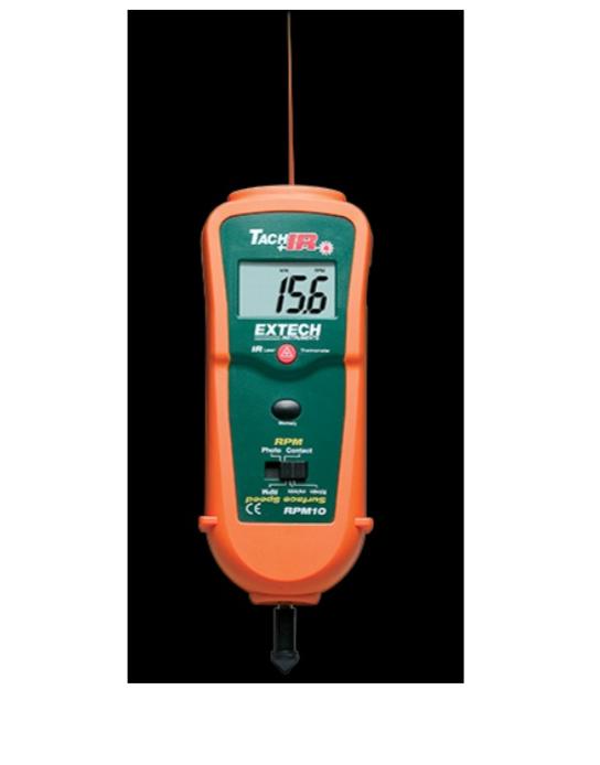 Jual Extech RPM10: Photo/Contact Tachometer with built-in InfraRed ...