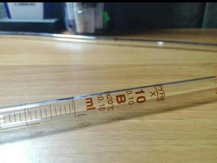 Jual pipet ukur 10ml pyrex measuring pipet 10ml pyrex pipette ukur 10ml ...