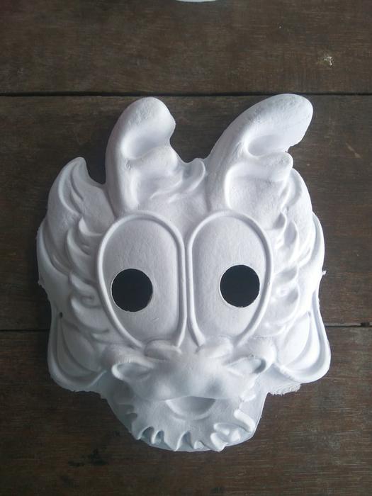 Jual TOPENG LUKIS POLOS imlek naga art craft pulp - Kab. Badung - me ...