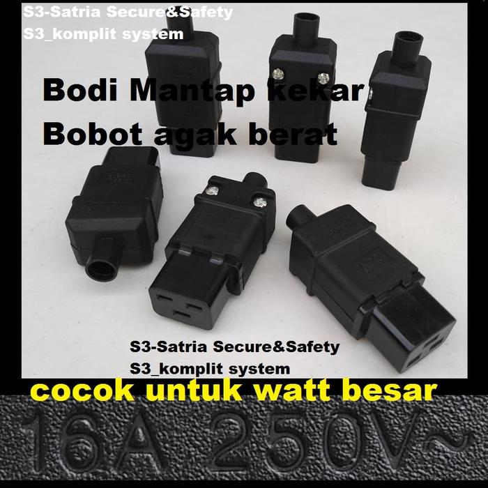 Jual Female 16A Socket soket Jack UPS Cewek c20 colokkan listrik ...