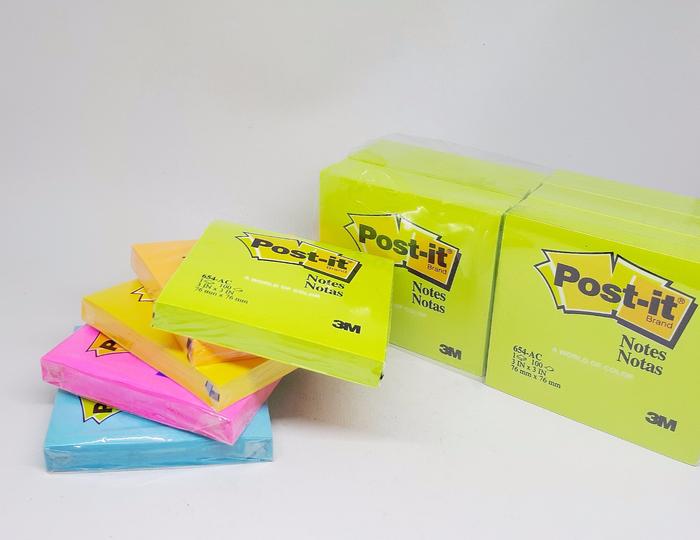 Jual 3M Post It Notes 654 AC Warna (76 x 76 mm) - Kota Bandung - JAYA ...