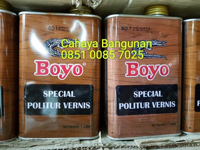 Jual BOYO Politur Vernis Vernish Pernis Kayu Warna 1 Lt Ltr Liter 1Lt ...