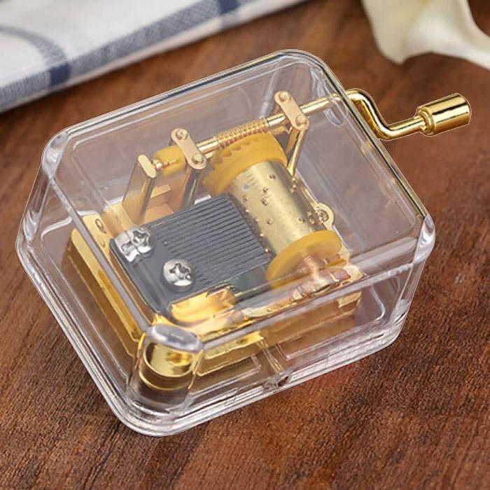 Jual Kotak Musik Klasik / Music Box Acrylic Putar Kado - Castle In The ...