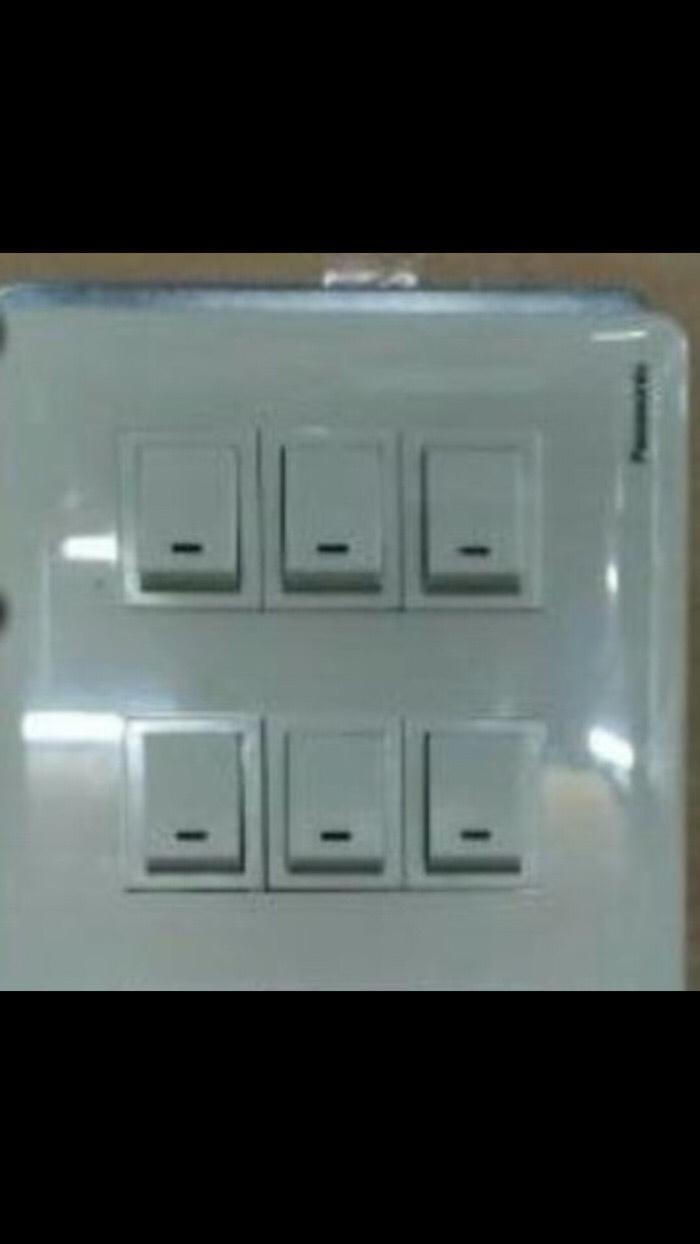 Jual Saklar Grid Switch Panasonic 6 Gang tipe Full Color - Jakarta ...