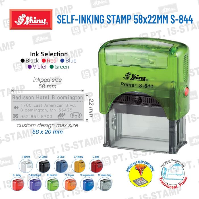 Promo Shiny Self-Inking Stamp 58x22mm S-844 - Kota Tangerang - Shiny ...