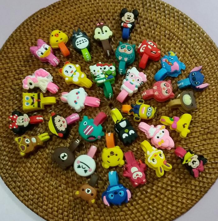 Jual Pengikat Perapi Penggulung Kabel Cable Cord Holder Kartun Lucu ...