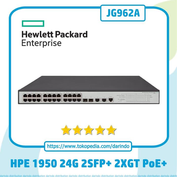 Jual HPE 1950 24G 2SFP+ 2XGT PoE+ Switch [JG962A] - Jakarta Pusat - Darindo Distribution | Tokopedia