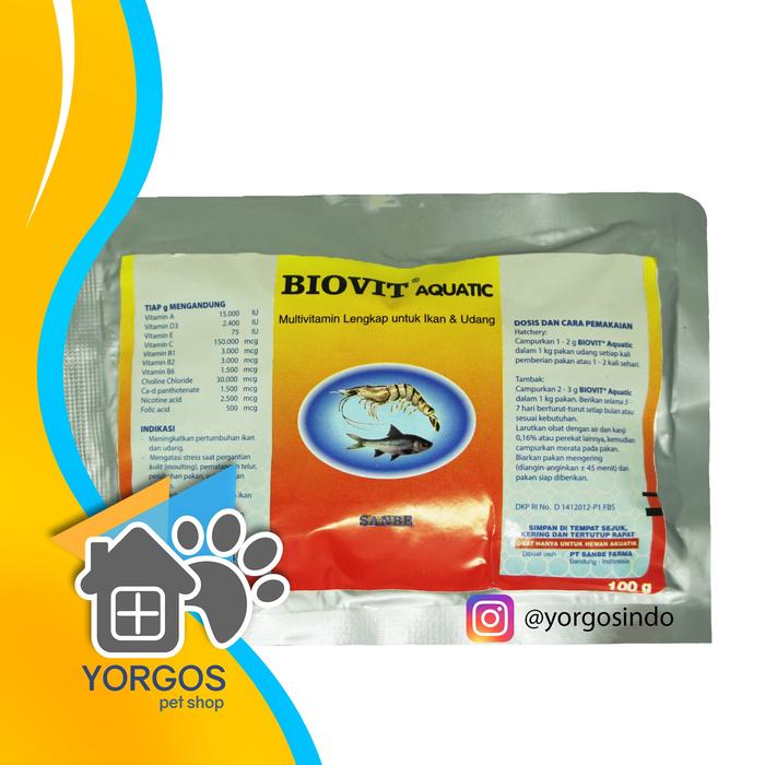 Jual Biovit Aquatic Multivitamin Lengkap Untuk Ikan Dosis Tinggi - Kota ...