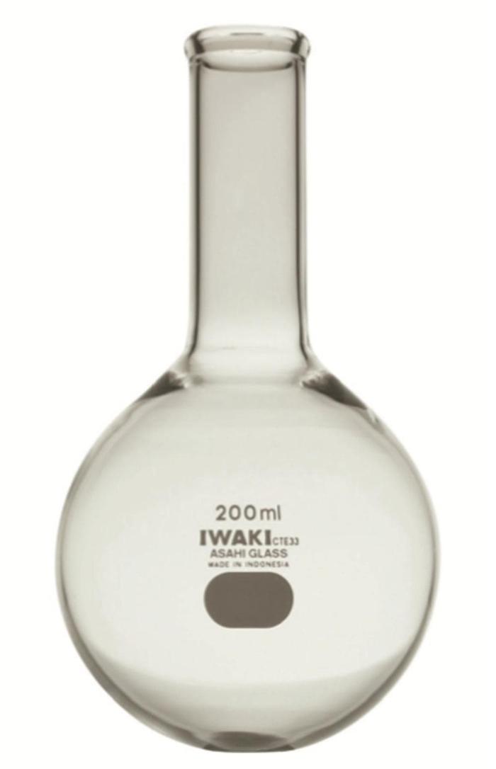 Jual Boiling Flask 500 ml Round Bottom Narrow Neck IWAKI - Kota Depok ...