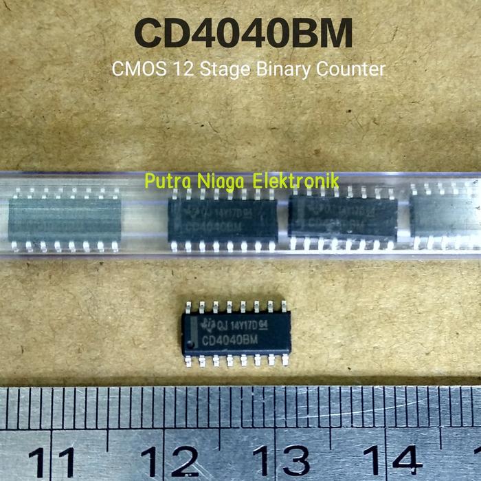 Jual ic CD4040BM SMD SOP-16 Cmos 12 Stage Binary Counter CD4040 4040 ...